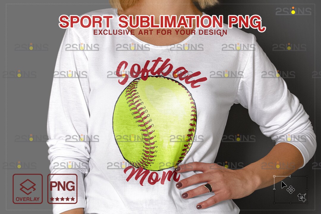 MOM Softball PNG, Sublimation Design, Photo Overlay, Softball Overlay ...