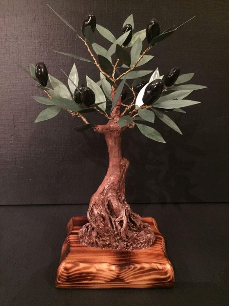 Olive Tree in Natural Shades Olive Tree Sculpture Art Deco - Etsy
