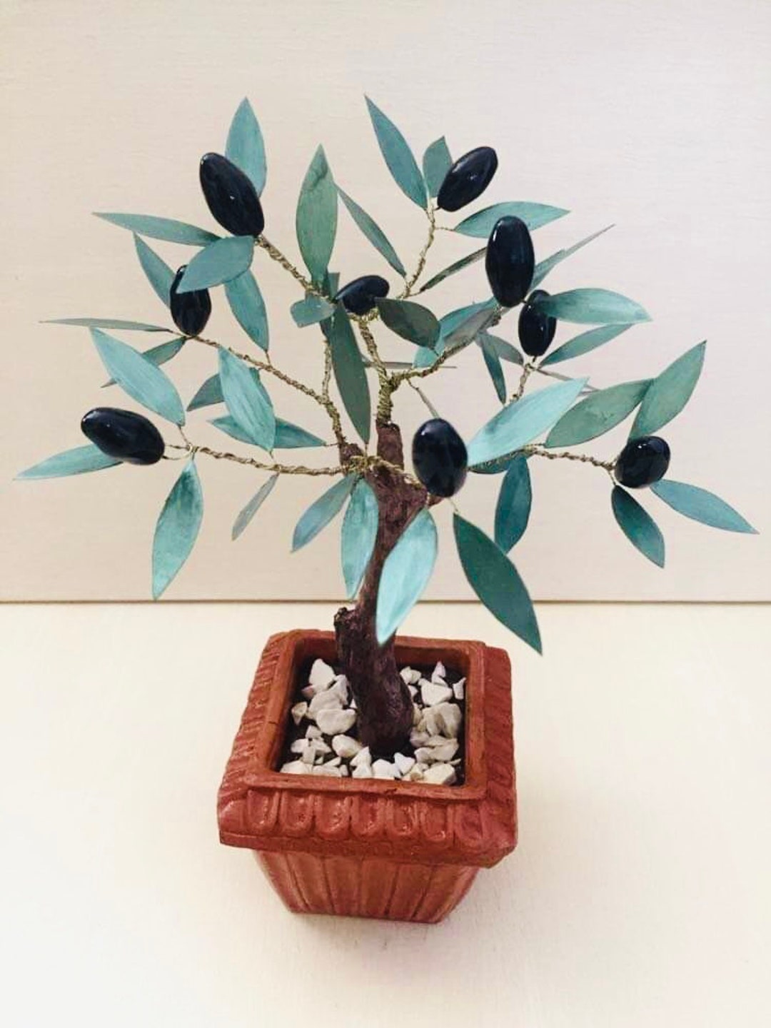 Olive Tree in Clay Pot Home Decor Decoration Gift Art Deco - Etsy