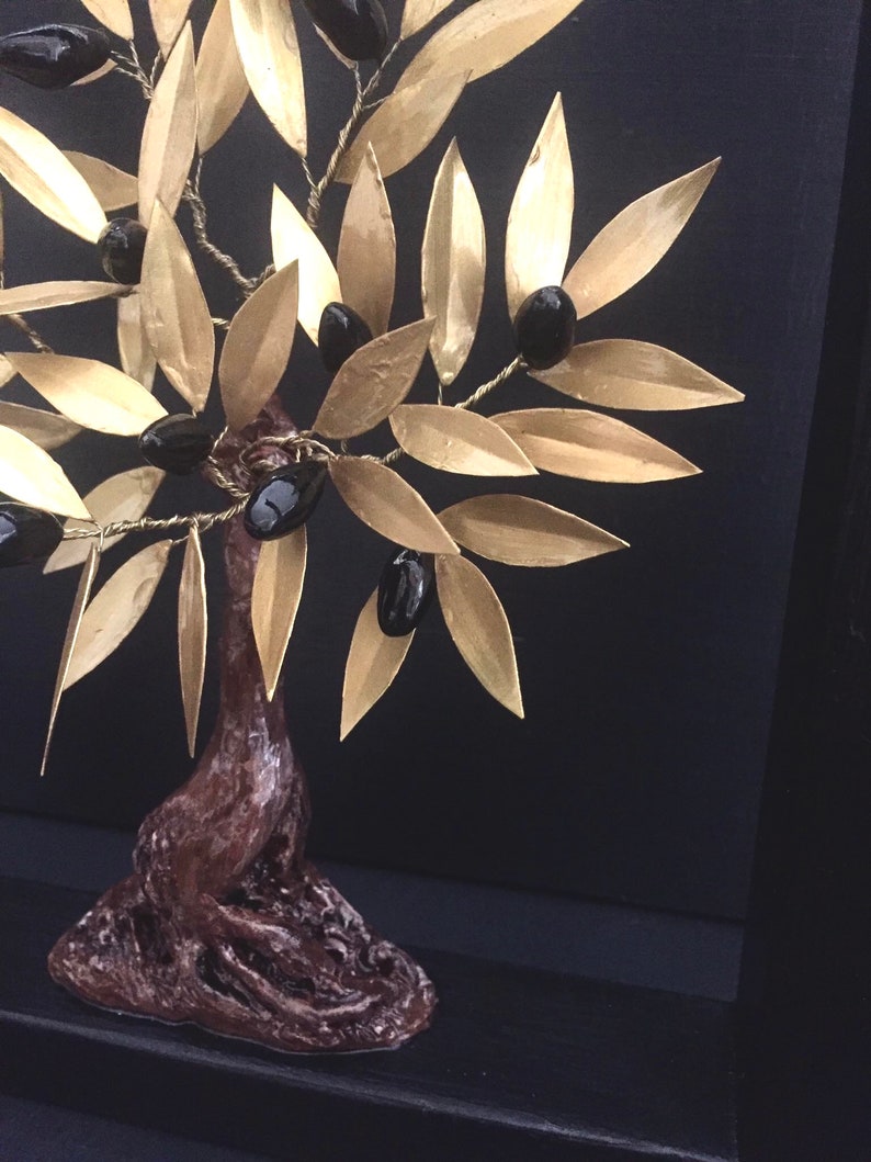 Golden Olive Tree in Wooden Frame Home Decor Decoration - Etsy