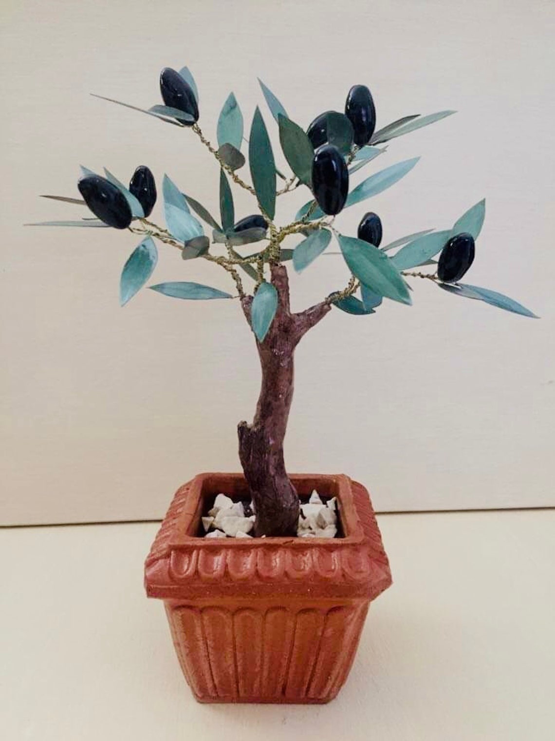 Olive Tree in Clay Pot Home Decor Decoration Gift Art Deco | Etsy