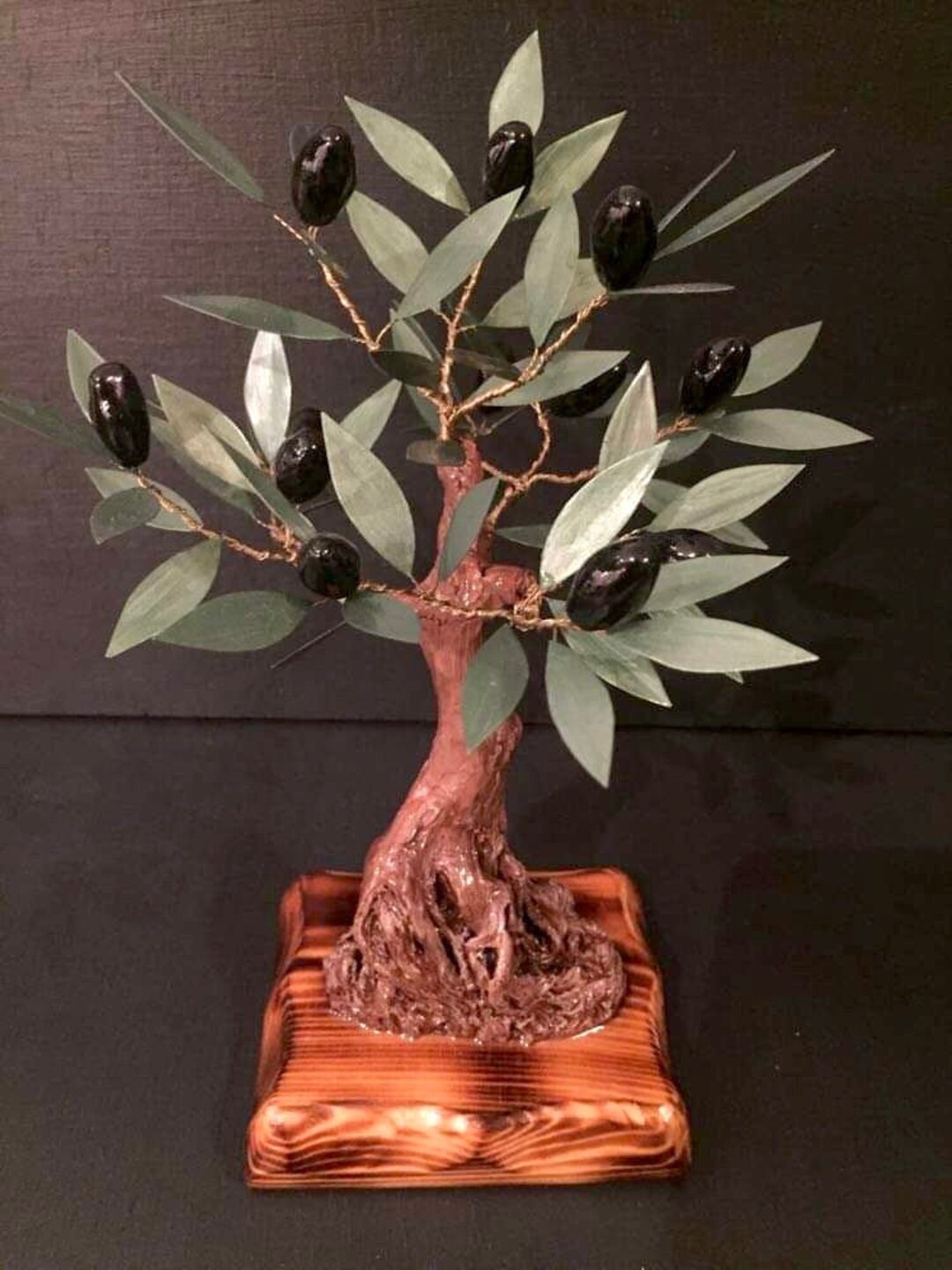 Olive Tree in Natural Shades, Olive Tree Sculpture, Art Deco Sculpture ...