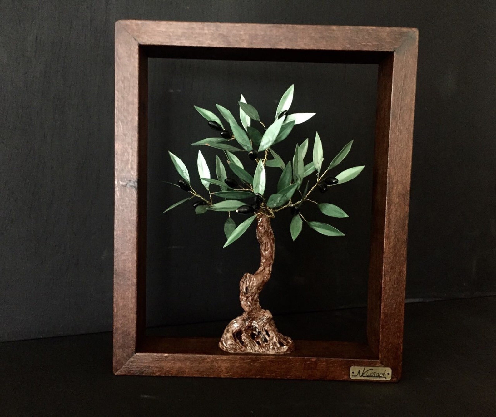 Olive Tree in Wooden Frame Home Decor Decoration Gift Art | Etsy