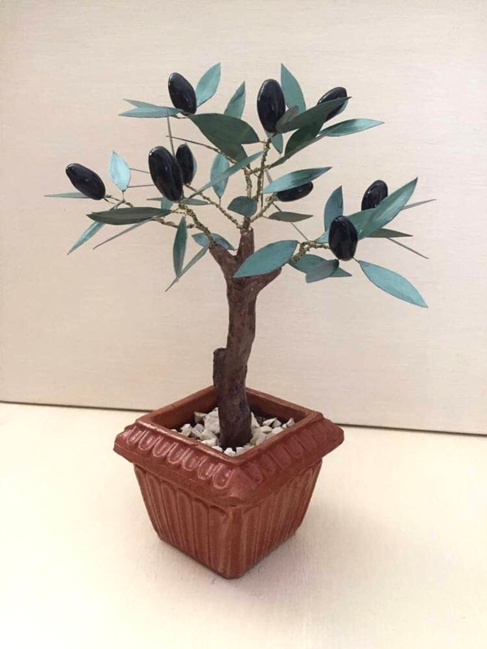 Olive Tree in Clay Pot Home Decor Decoration Gift Art Deco | Etsy