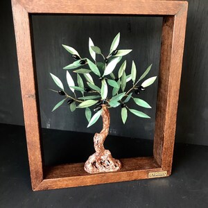 Olive Tree in Wooden Frame, Home Decor, Decoration Gift, Art Deco ...