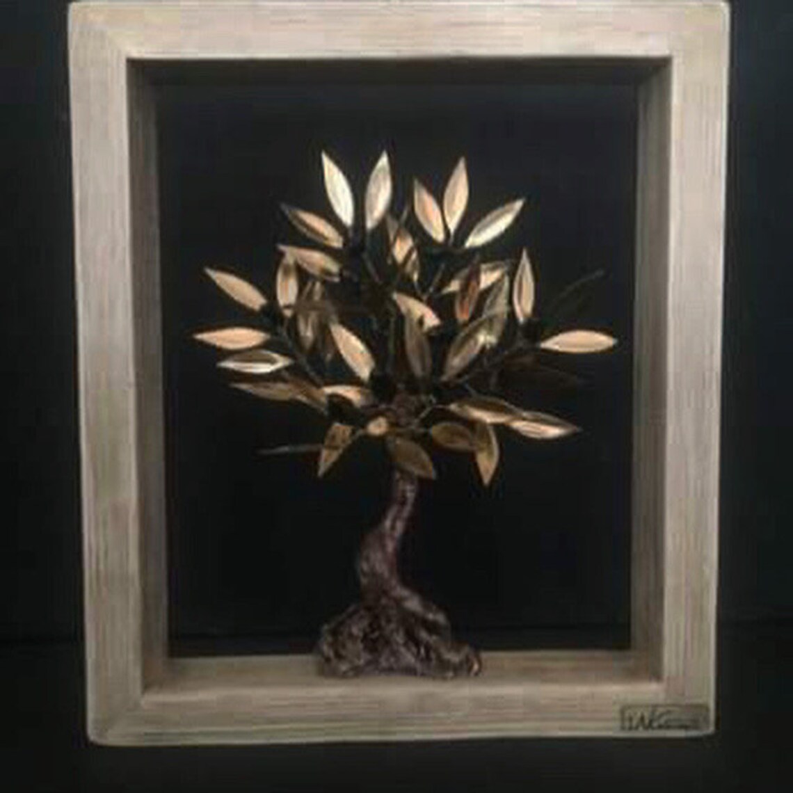 Golden Olive Tree in Wooden Frame Home Decor Decoration | Etsy