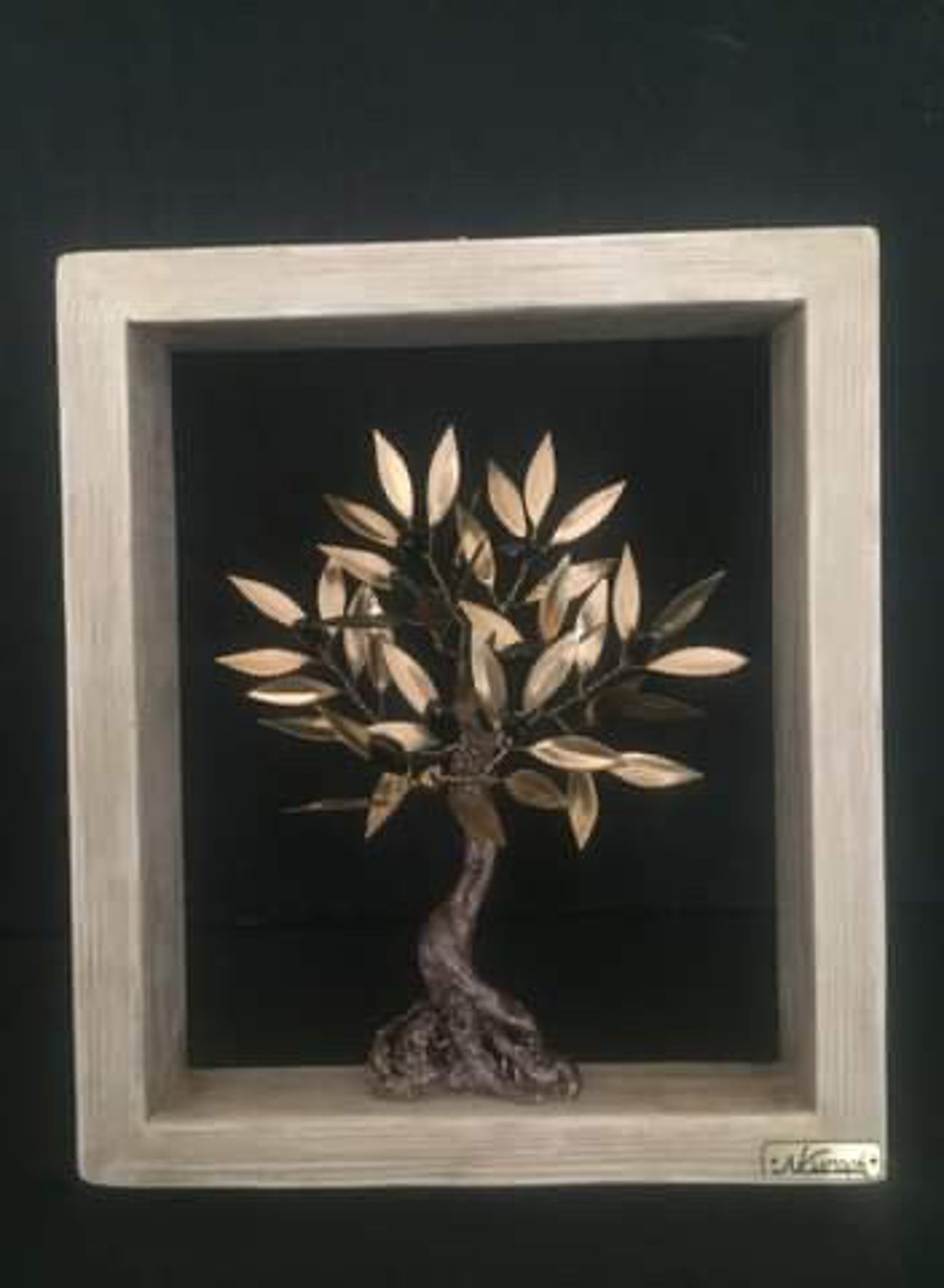 Golden Olive Tree in Wooden Frame Home Decor Decoration | Etsy