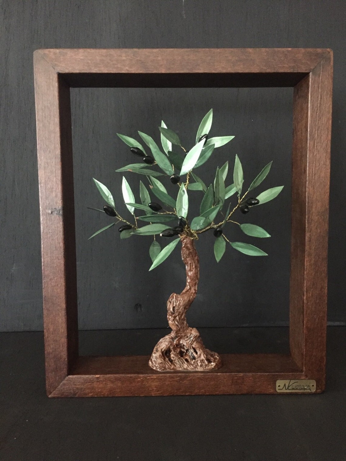 Olive Tree in Wooden Frame Home Decor Decoration Gift Art - Etsy