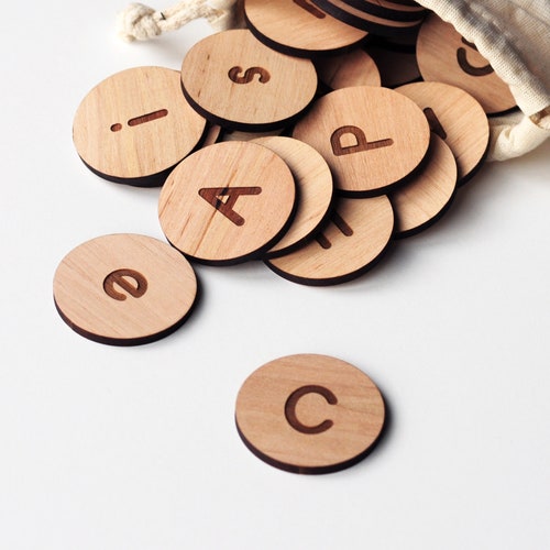 Wooden Letters for Montessori Alphabet Kids Learning With - Etsy