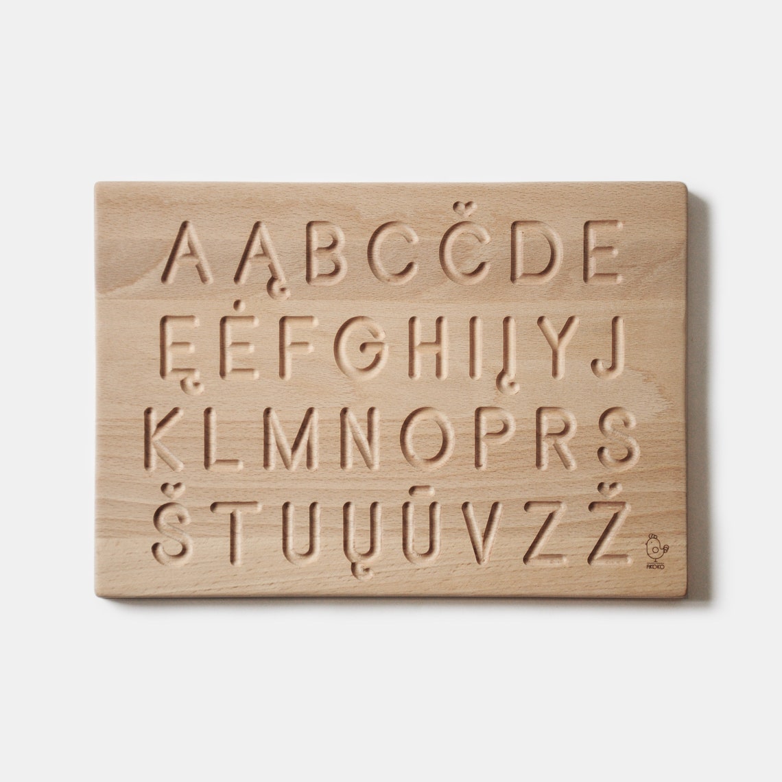 Reversible Lithuanian Alphabet Tracing Board Double-sided - Etsy
