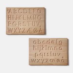 Double-sided Danish Alphabet Tracing Board Reversible Alphabet Learing ...