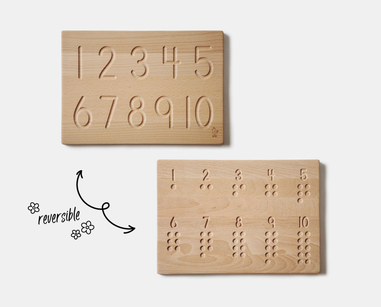 Number Tracing Board Double-sided Educative Toy Counting - Etsy