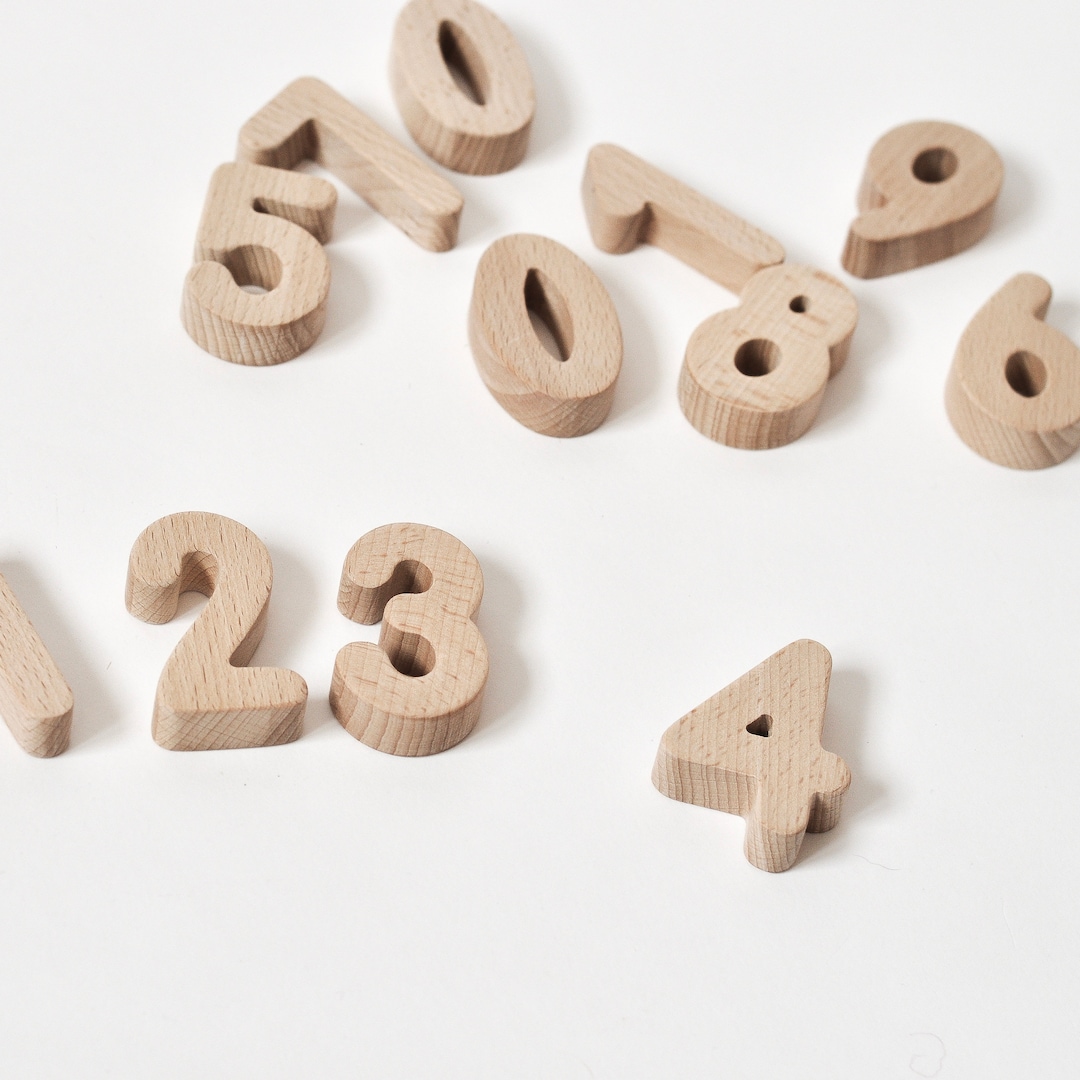 Wooden Numbers Set for Learning Counting 1-10 - Etsy