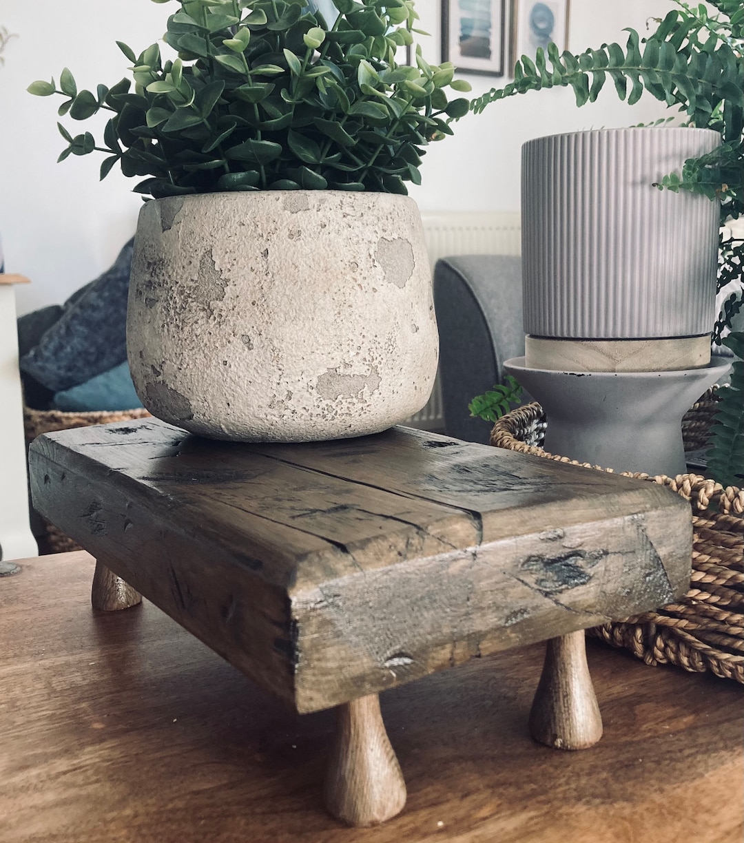 Rustic Wooden Display Stand / Riser. Soap Stand. Decorative Raised Tray ...