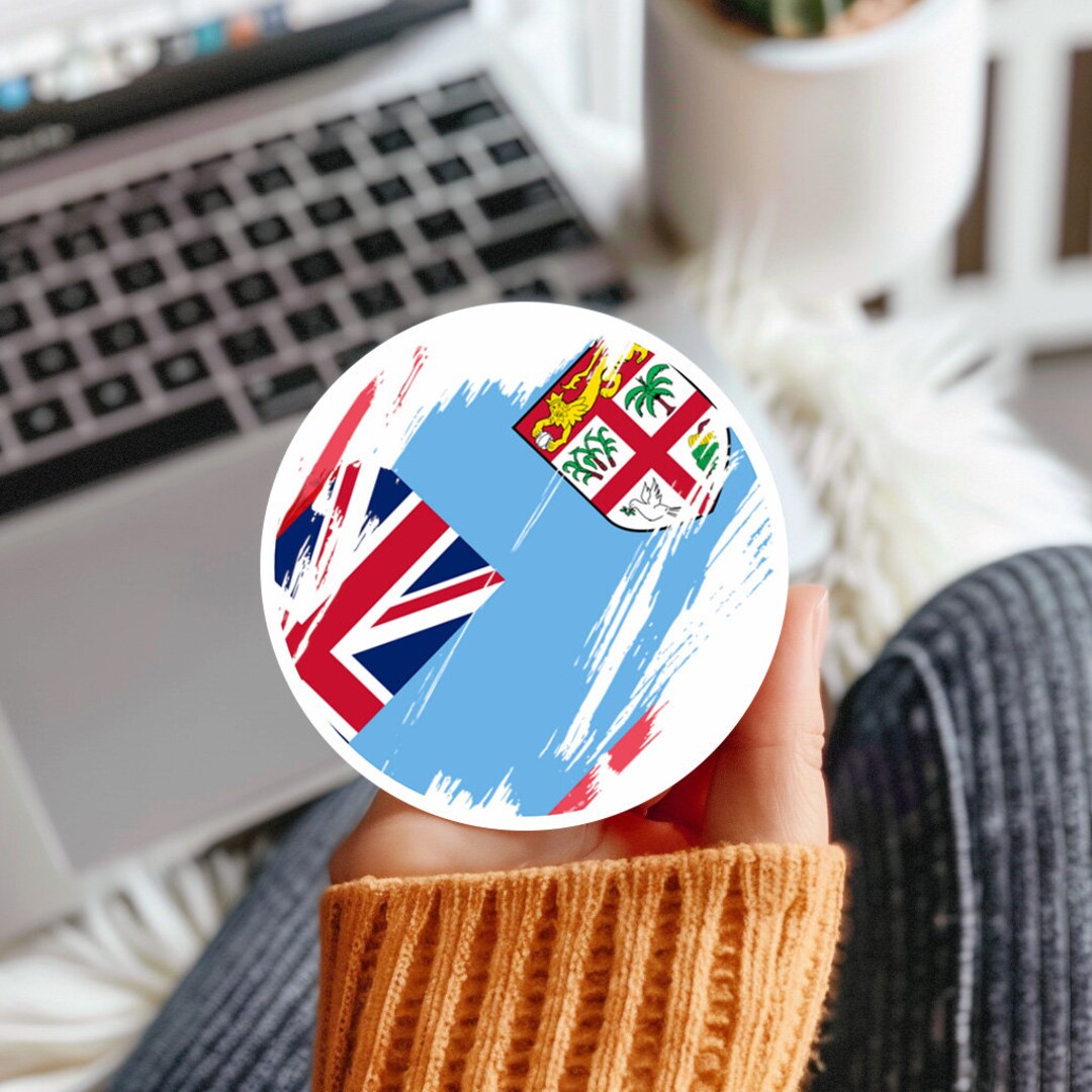 Fiji Flag Sticker, Premium Vinyl, Indoor/outdoor - Etsy