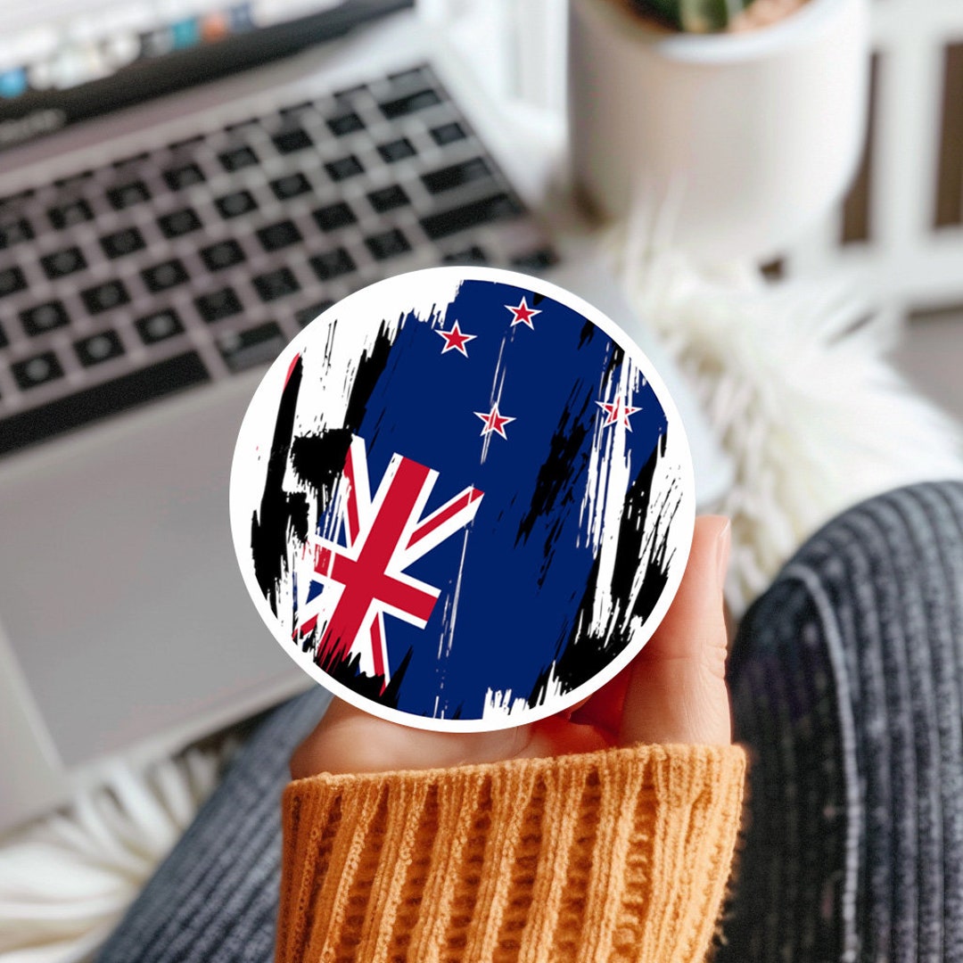 New Zealand Flag Sticker, Laptop Sticker, Helmet Sticker, Guitar ...