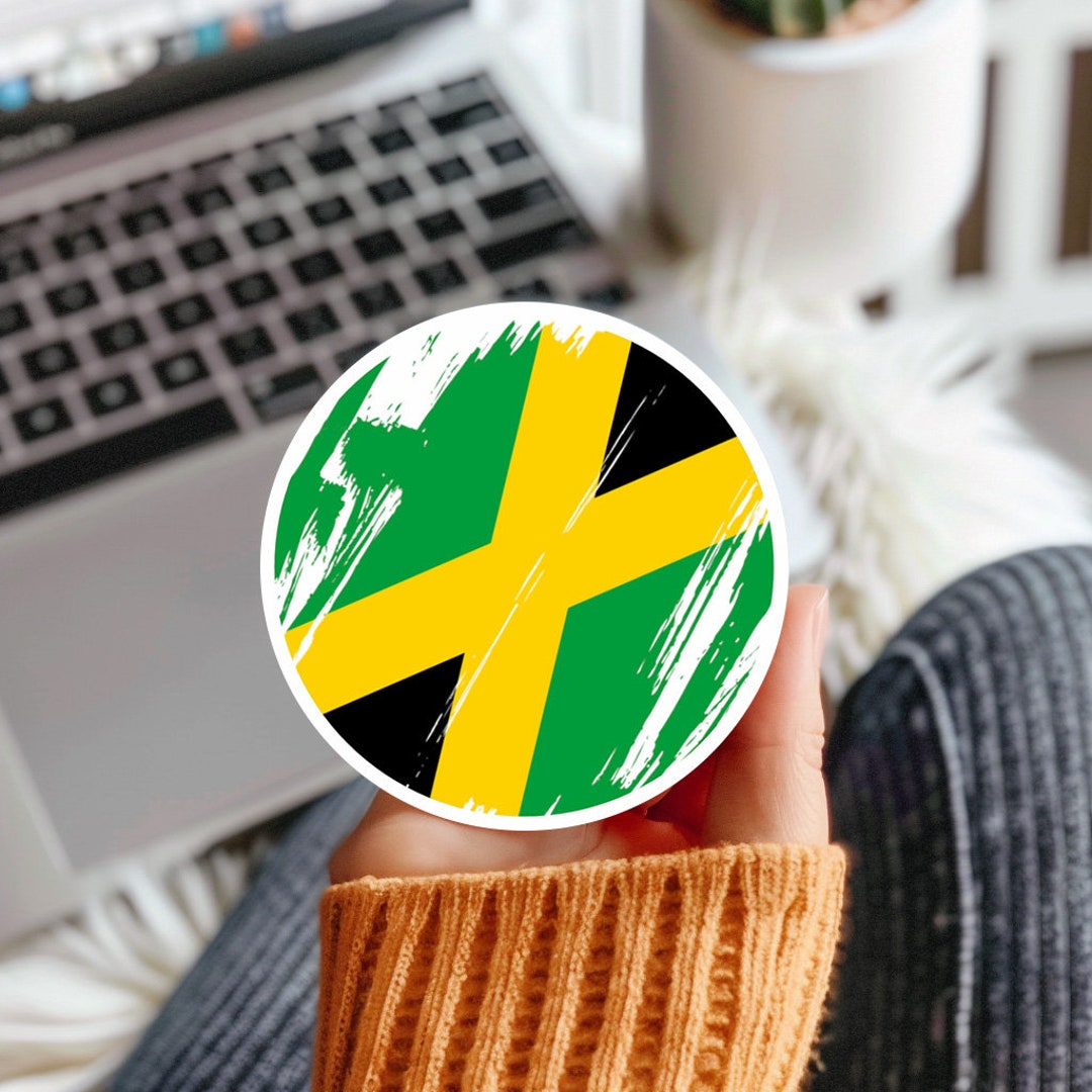 Jamaica Flag Sticker, Laptop Sticker, Helmet Sticker, Guitar Sticker ...
