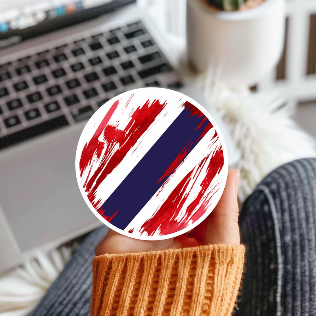 Thailand Flag Sticker, Laptop Sticker, Helmet Sticker, Guitar Sticker ...