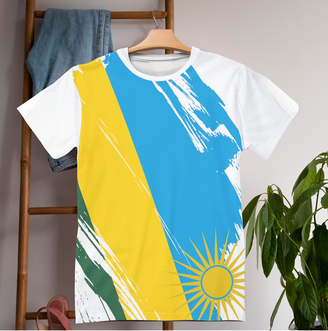 Rwanda Flag T-shirt | Rwanda T-shirt | All Over Print Unisex T-shirt ...