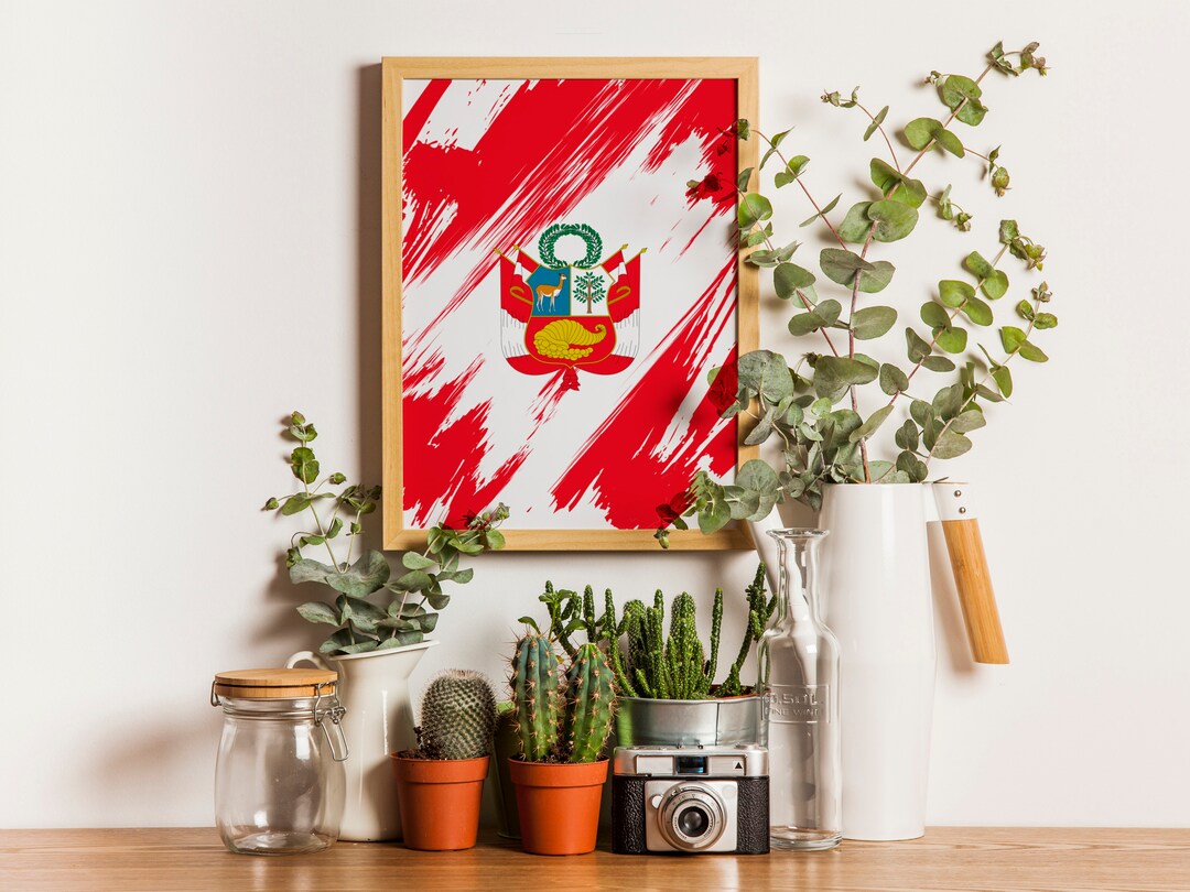 Peru Flag Art Print | Patriotic Home Decor (unframed) - Etsy