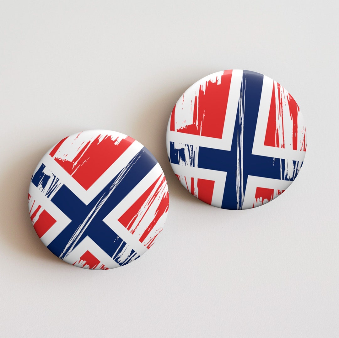 Norway Flag Pin Button – Patriotic Collectible Badge - Etsy