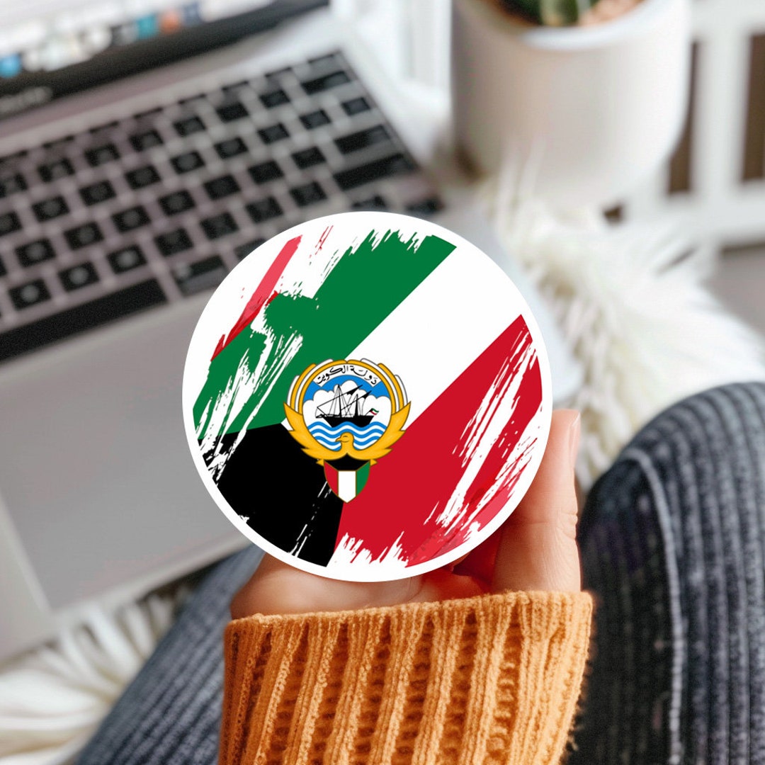 Kuwait Flag Vinyl Sticker, Weatherproof Decal - Etsy