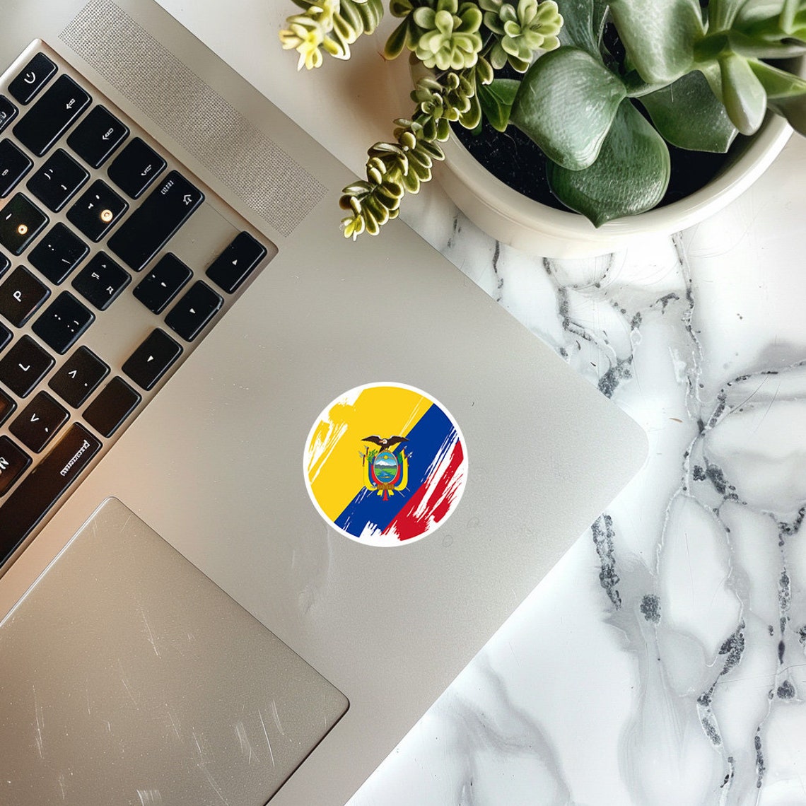 Ecuador Flag Vinyl Sticker, Laptop Decal - Etsy