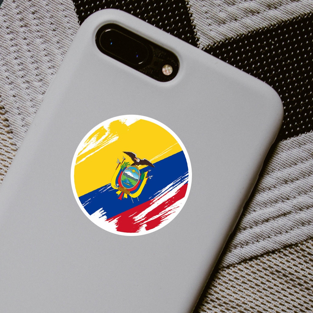 Ecuador Flag Vinyl Sticker, Laptop Decal - Etsy