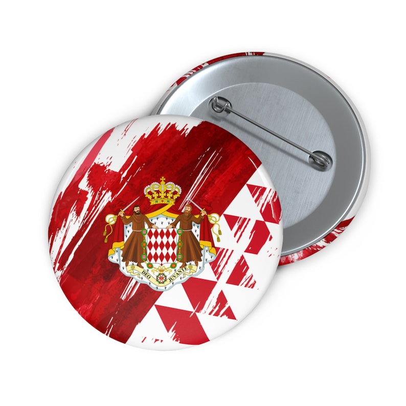 Monaco Flag Pin Button – Patriotic Collectible Badge - Etsy