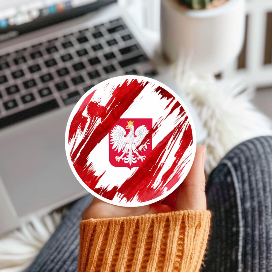 Poland Flag Sticker, Laptop Sticker, Helmet Sticker, Guitar Sticker ...