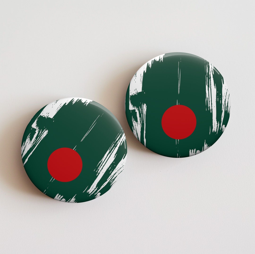 Bangladesh Flag Pin Button Custom Pinback, Patriotic Campaign Buttons ...