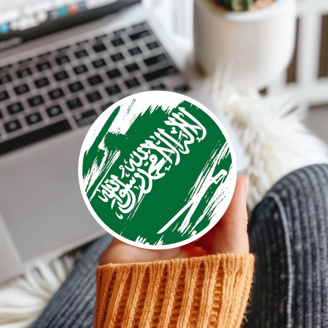 Saudi Arabia Flag Sticker, Laptop Sticker, Helmet Sticker, Guitar ...
