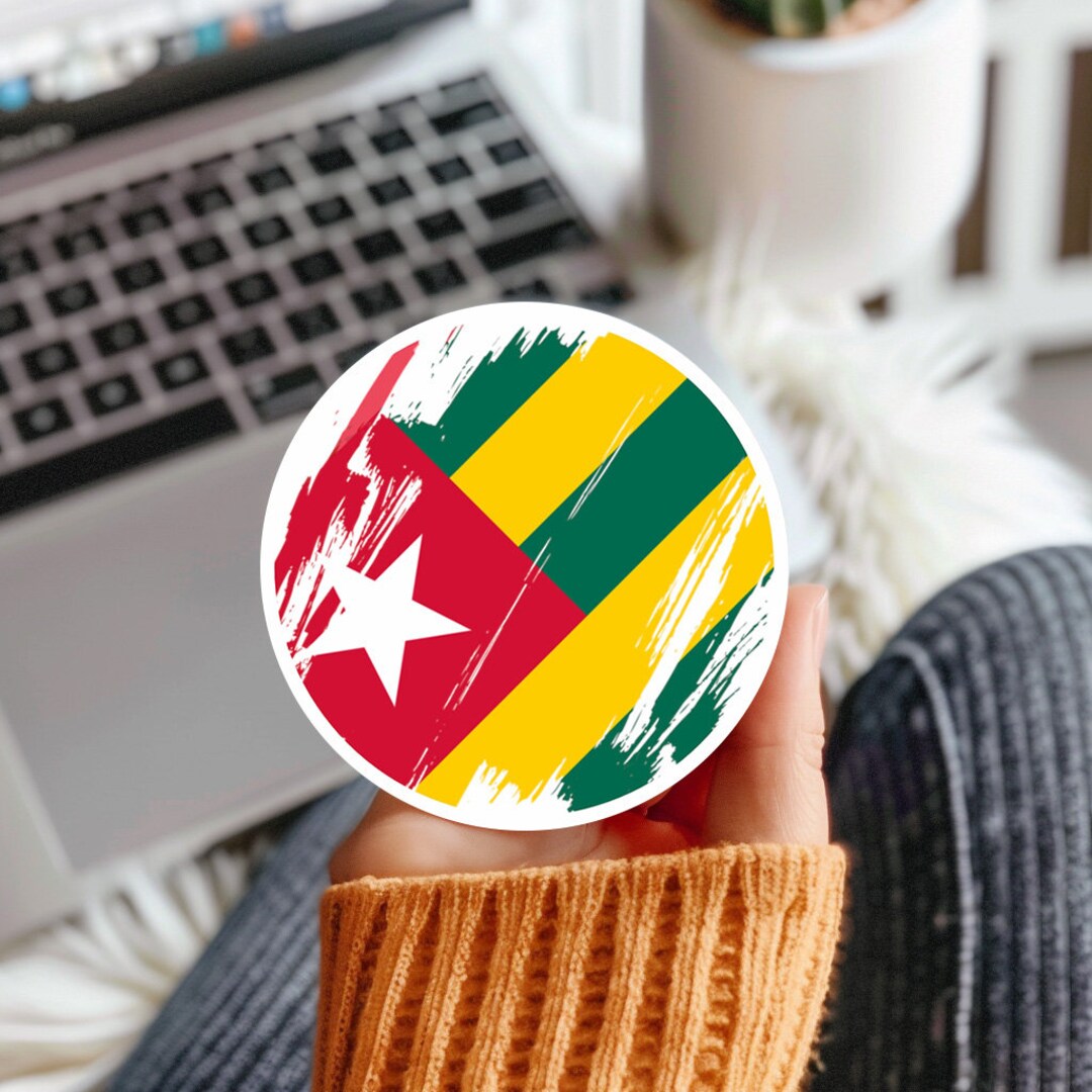 Togo Flag Vinyl Sticker, Laptop, Water Bottle, Weather Resistant - Etsy
