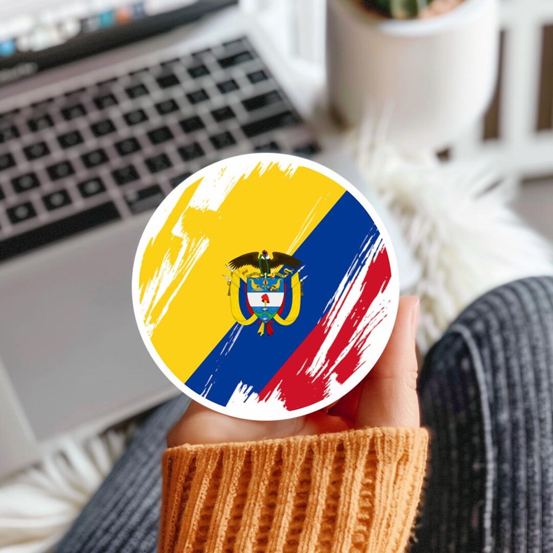 Colombia Flag Sticker, Laptop Sticker, Helmet Sticker, Guitar Sticker ...