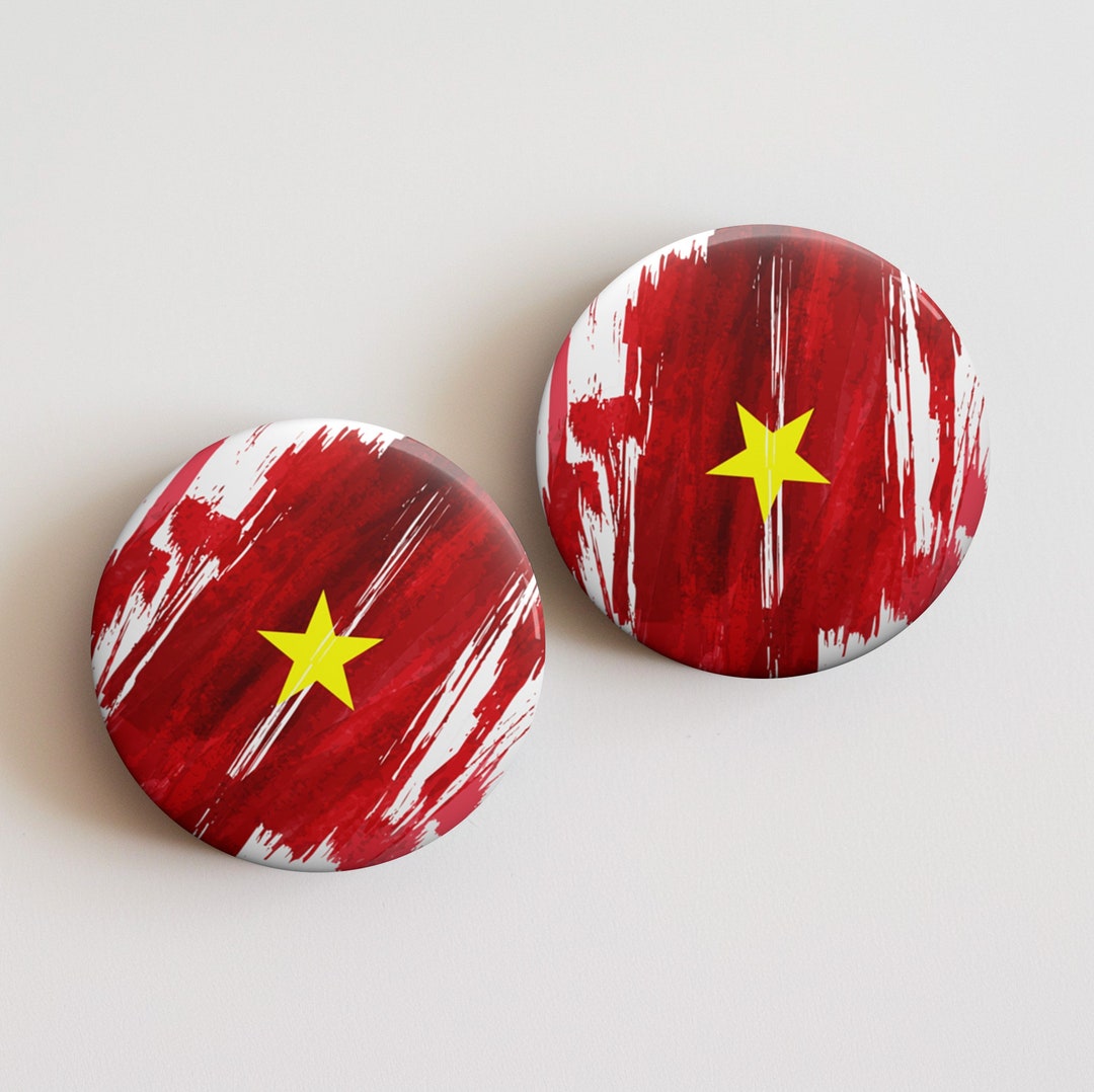Vietnam Flag Pin – Patriotic Metal Pinback Button - Etsy