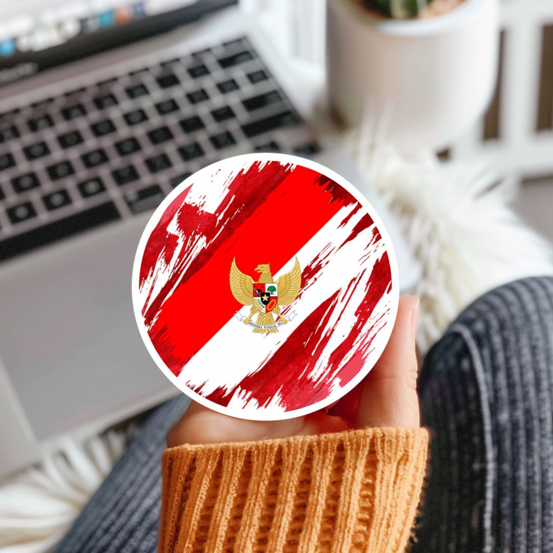Indonesia Flag Sticker, Laptop Sticker, Helmet Sticker, Guitar Sticker ...