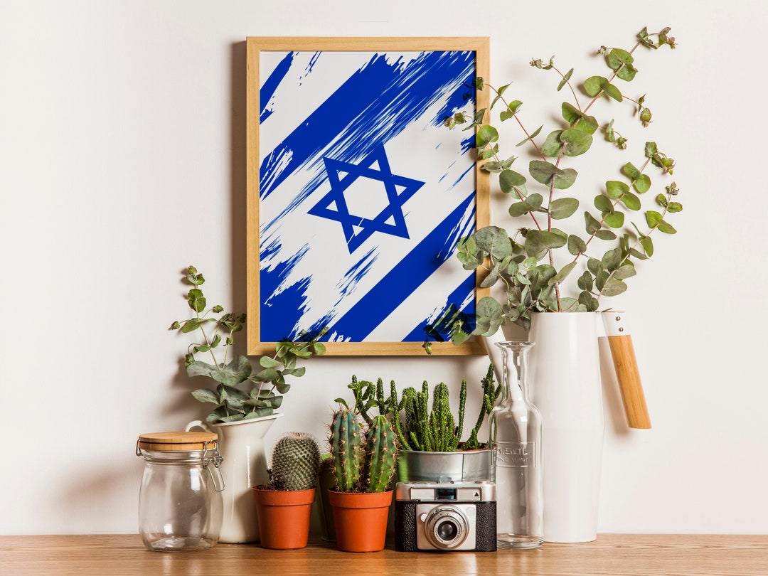 Israel Flag Art Print | Patriotic Home Decor (unframed) - Etsy