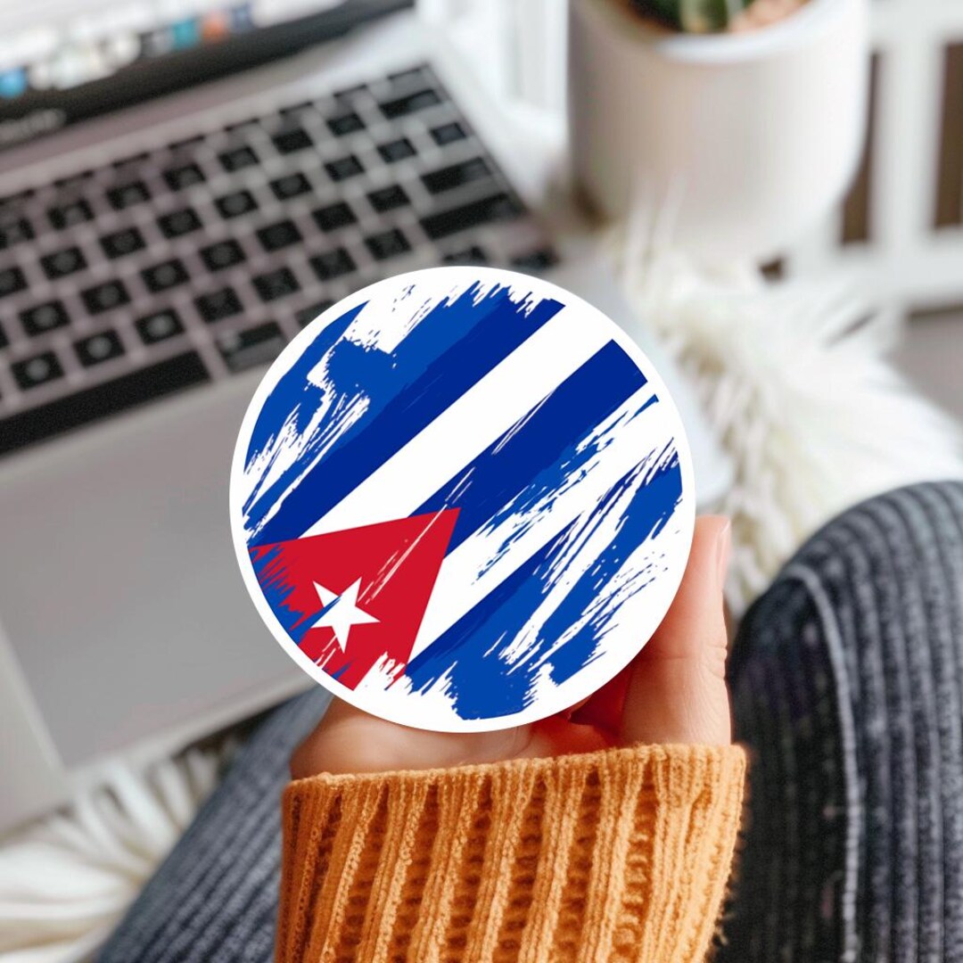 Cuba Flag Sticker, Laptop Sticker, Helmet Sticker, Guitar Sticker ...