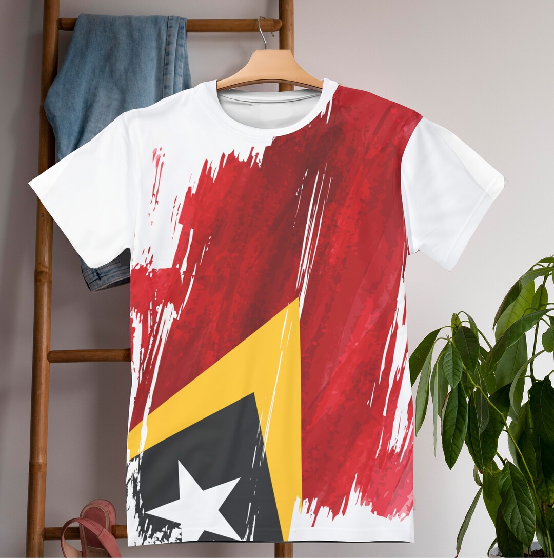 Timor-leste Flag T-shirt Timor-leste T-shirt All Over Print Men T-shirt ...