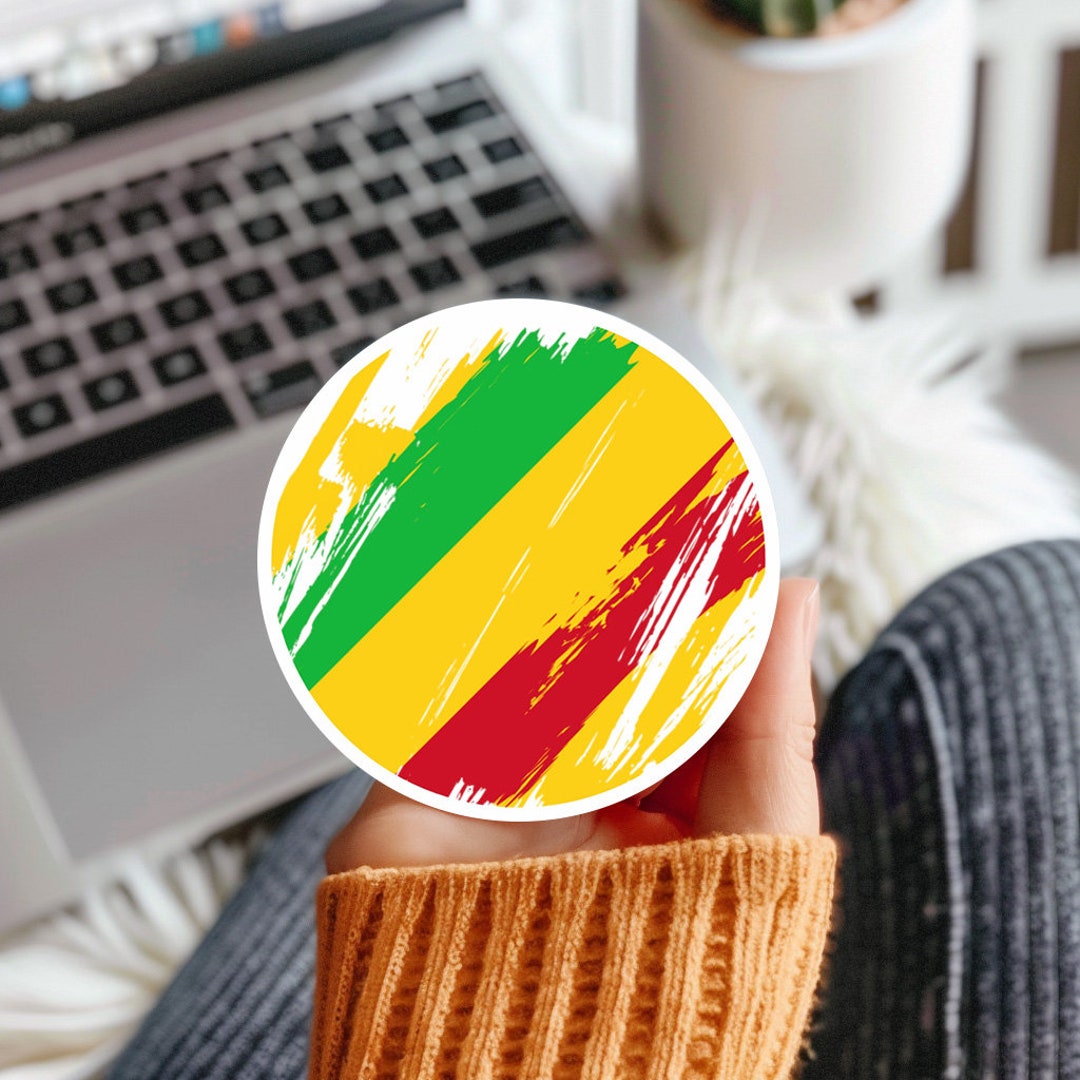 Mali Flag Sticker, Round Vinyl Decal - Etsy
