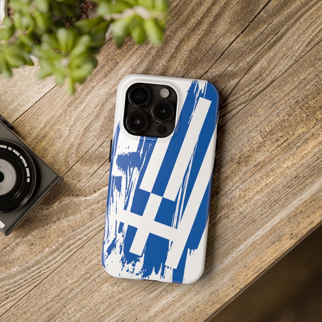 Greece Flag iPhone Case, Tough Phone Cover - Etsy