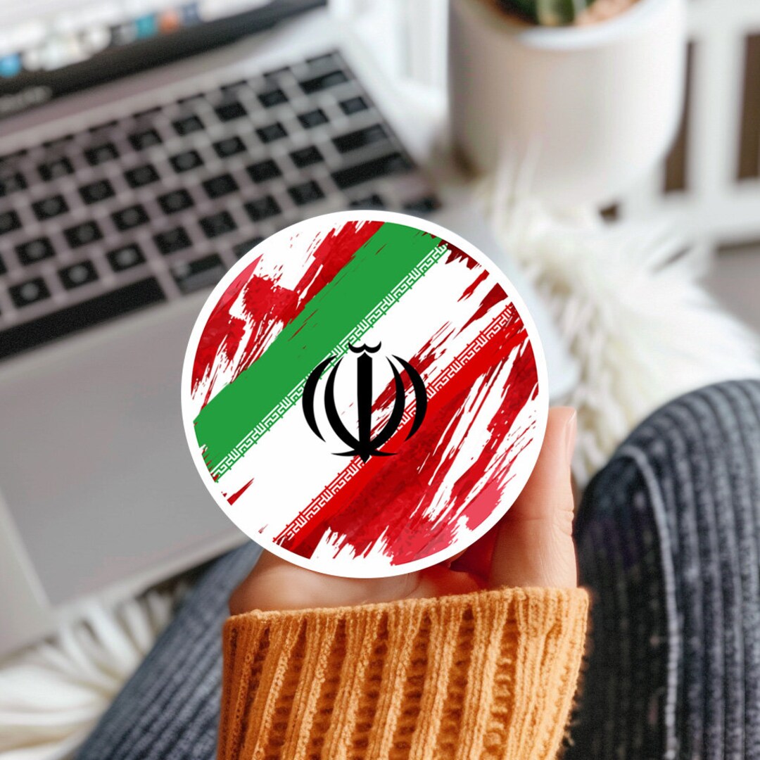 Iran Flag Sticker, Laptop Sticker, Helmet Sticker, Guitar Sticker ...