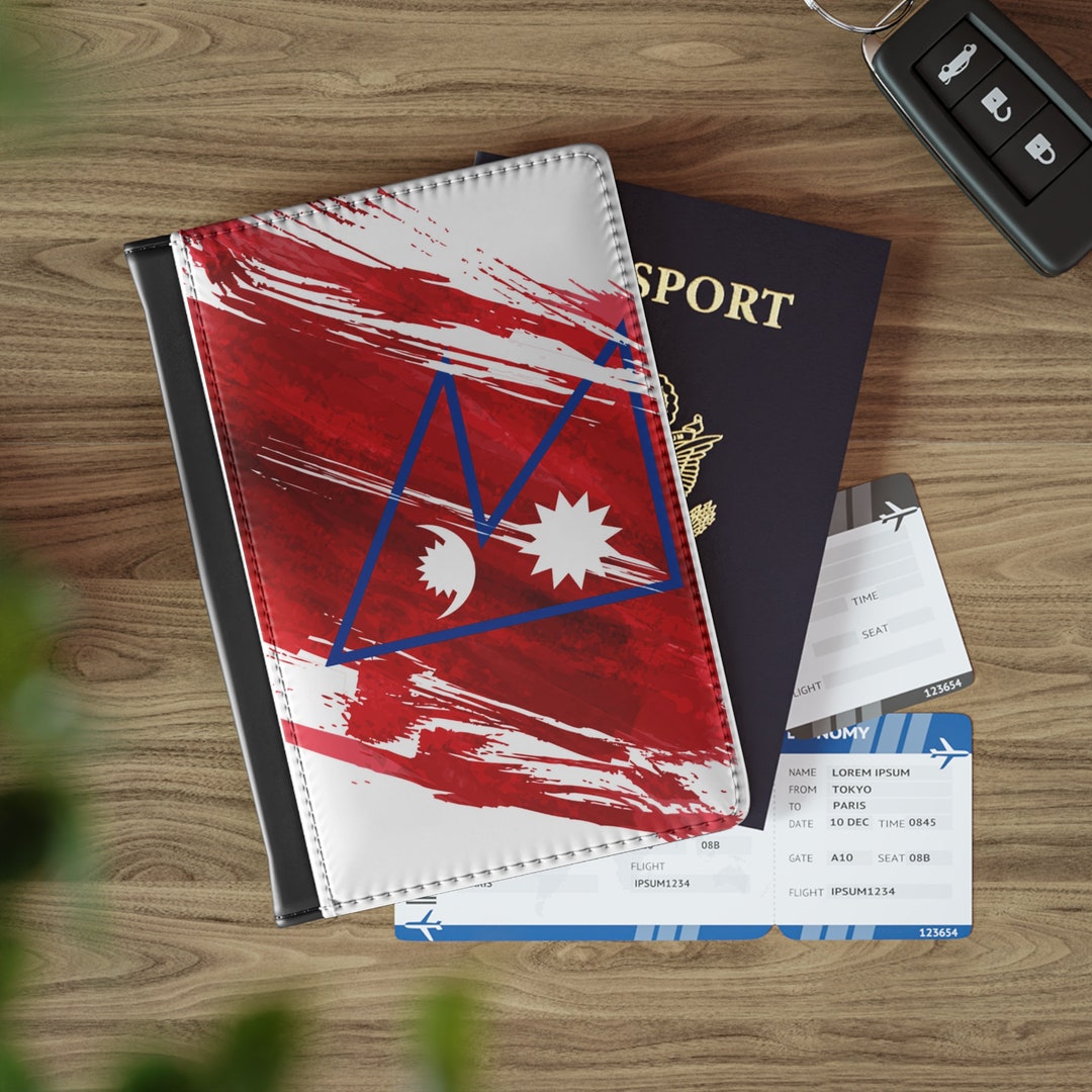 Nepal Flag Passport Holder, Traveler's and Expats' Essential, Study ...