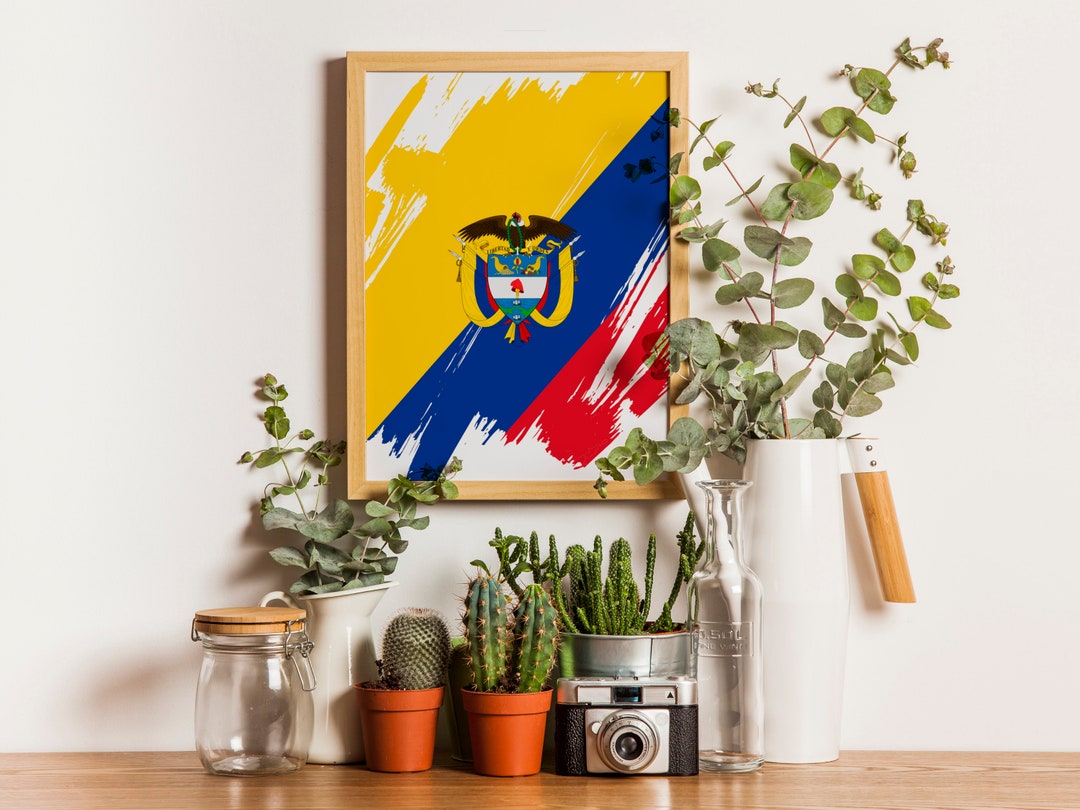 Colombia Flag Art Print | Patriotic Home Decor (unframed) - Etsy