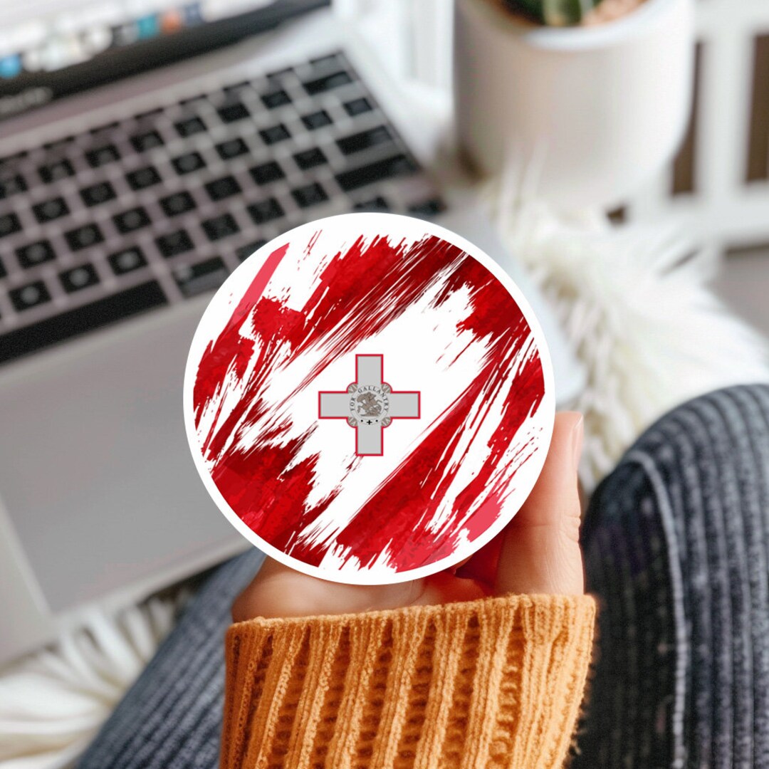 Malta Flag Sticker, Laptop Sticker, Helmet Sticker, Guitar Sticker ...