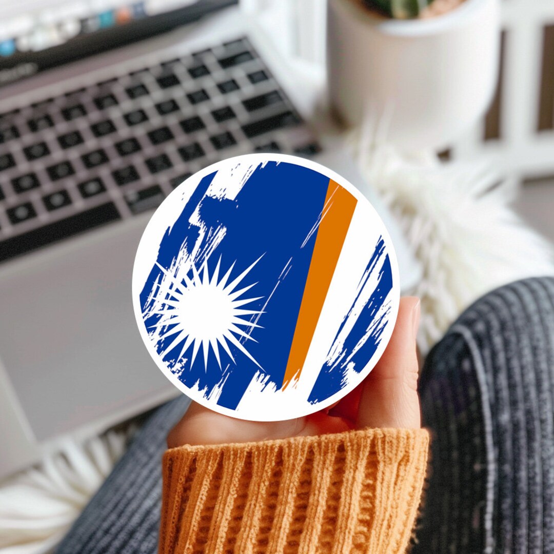 Marshall Islands Flag Sticker, Vinyl Decal - Etsy