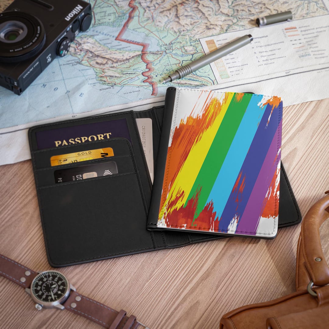 LGBT Flag Passport Holder, Traveler's and Expats' Essential, Rainbow ...