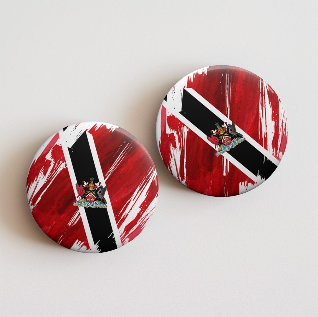 Trinidad and Tobago Flag Pin Button - Custom Pinback, Patriotic ...