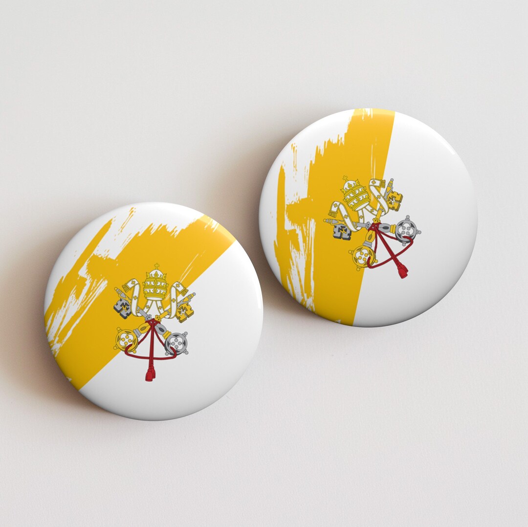Vatican Flag Pin - Collectible Metal Pinback Button - Etsy