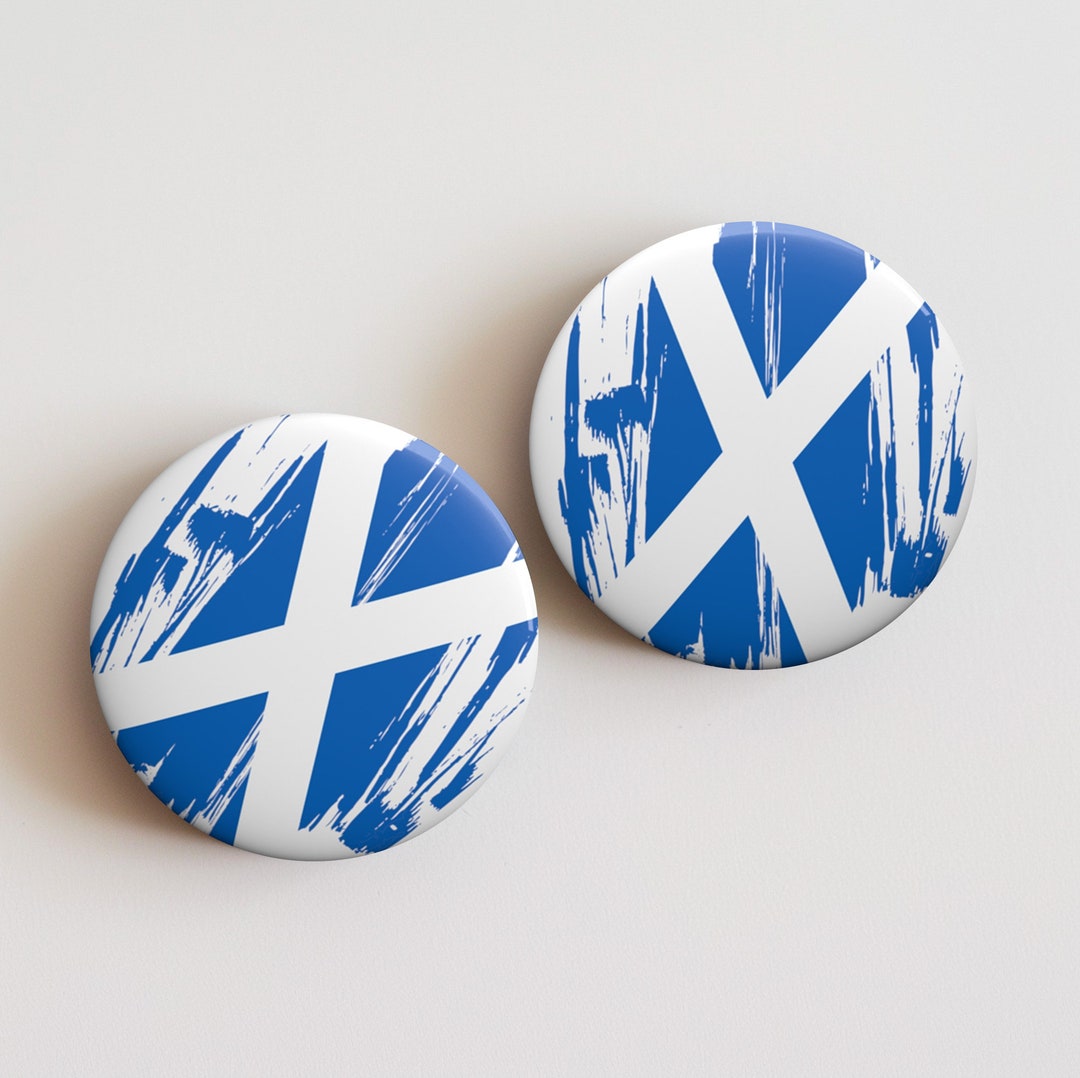 Scotland Flag Pin Button - Patriotic Pride Badge - Etsy
